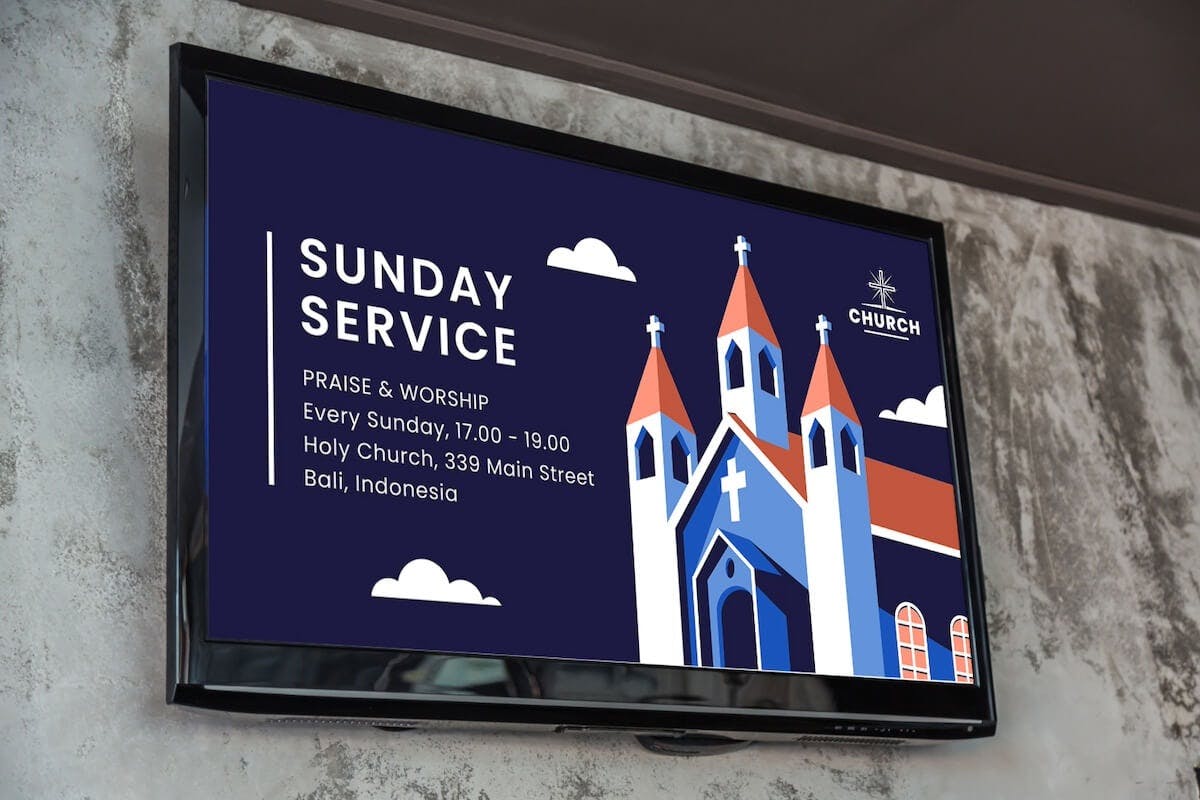 Tips and Ideas for Church Welcome Signage - ScreenCloud