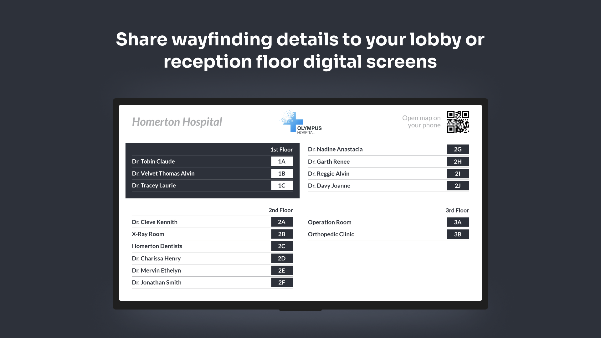 Building Directory - Digital Signage App - ScreenCloud