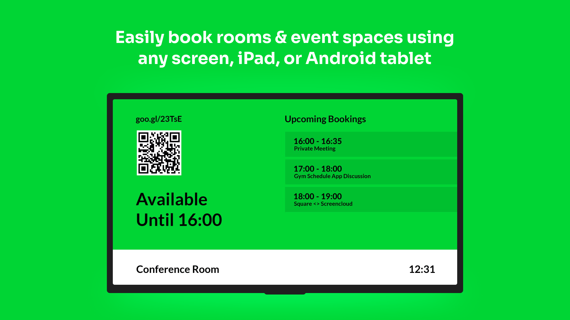Meeting Room Software - Digital Signage App - ScreenCloud