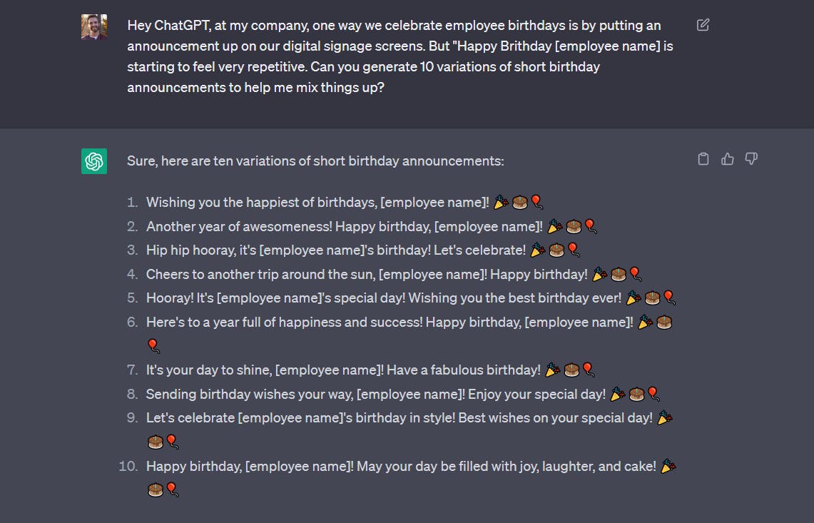 AI for HR: Engage Employees With ChatGPT + Digital Signage - ScreenCloud