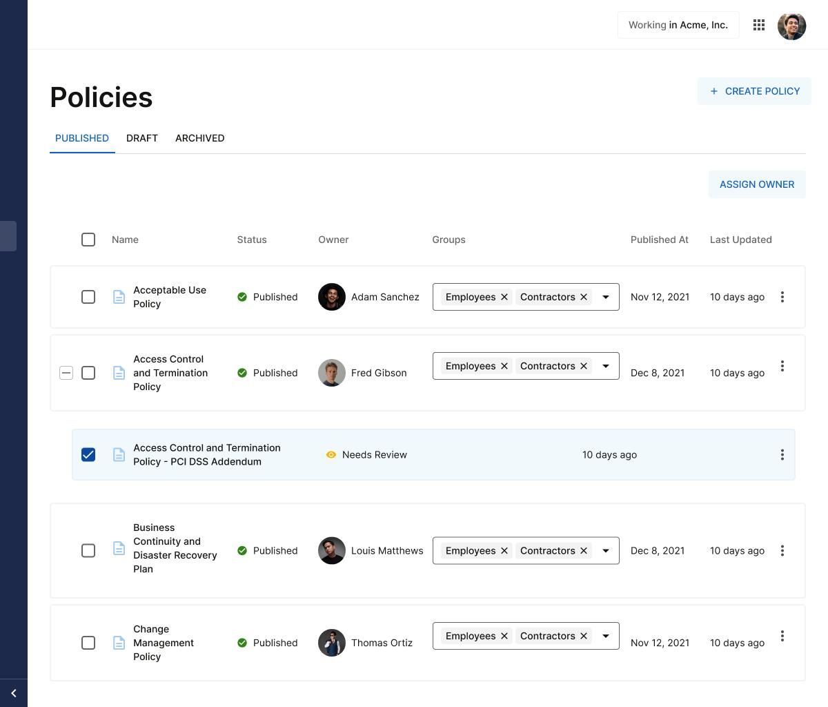 Enterprise Policy Management