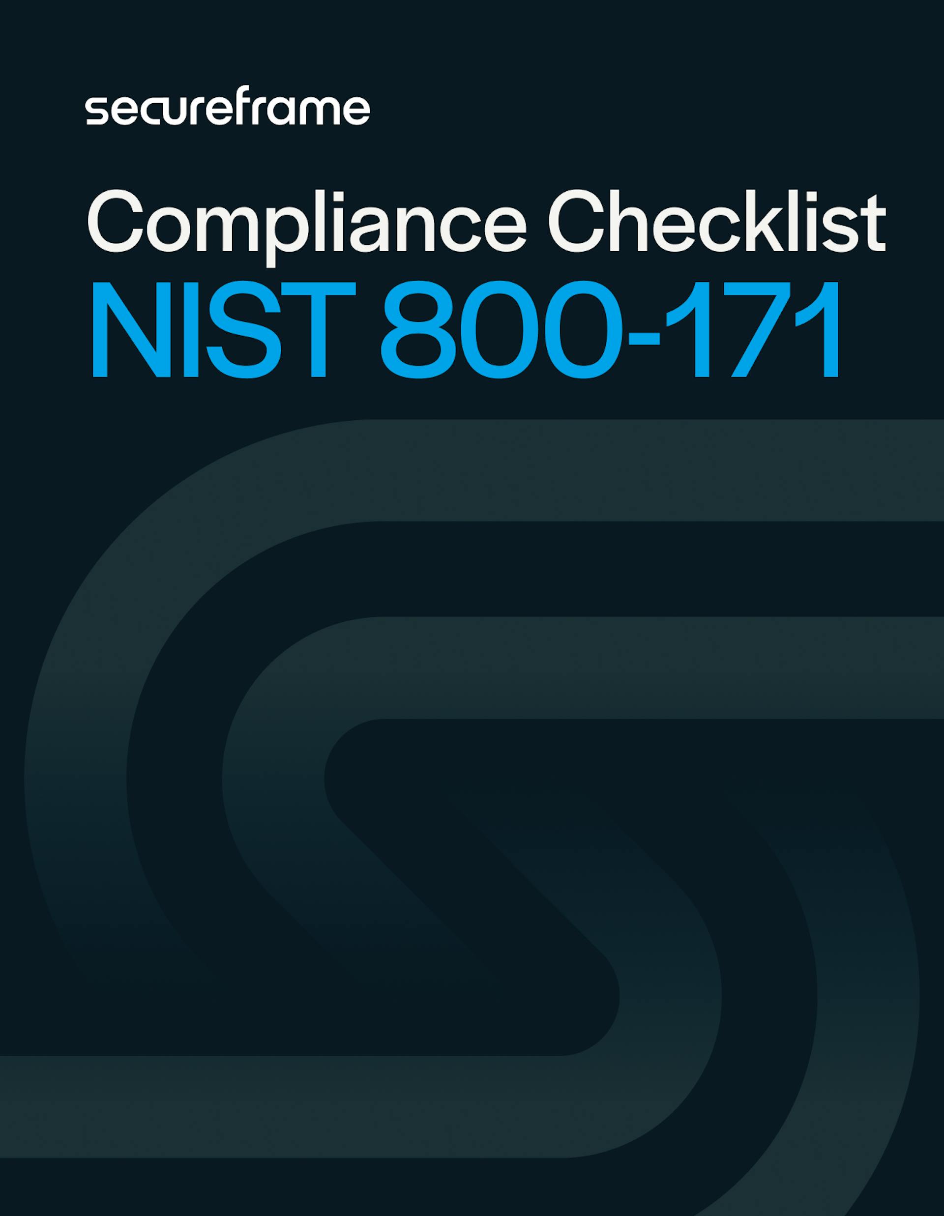 NIST 800-171 Compliance Checklist