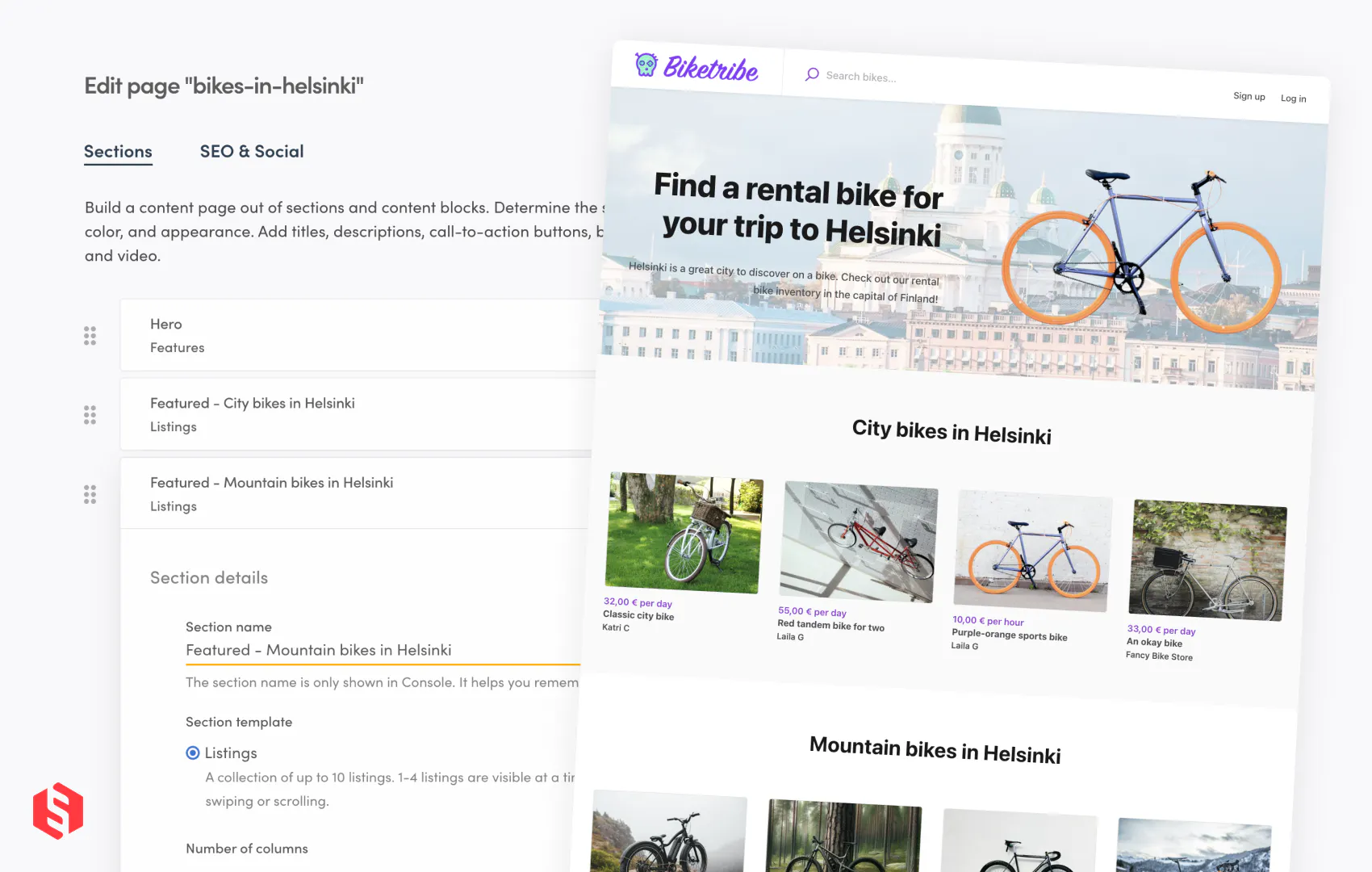 New in Sharetribe | Featured listings