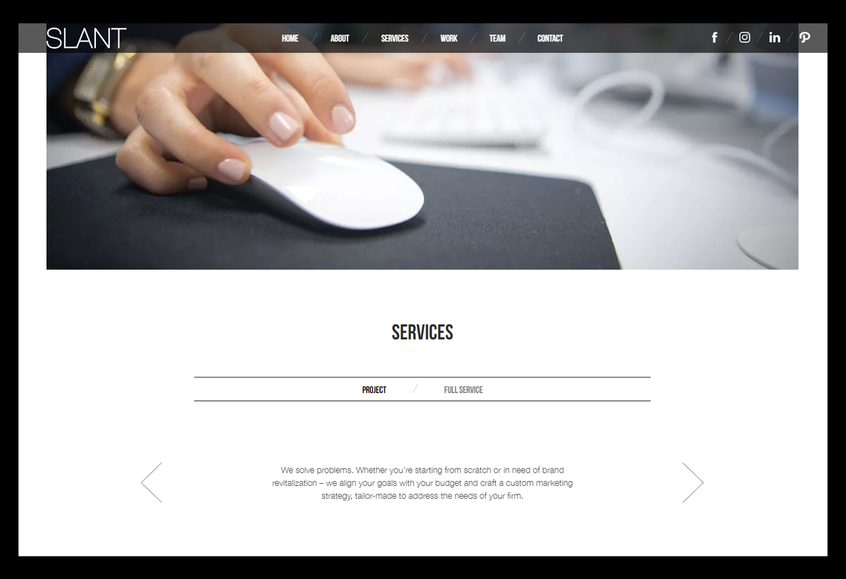 Slant Partners // Select Interactive Website Design