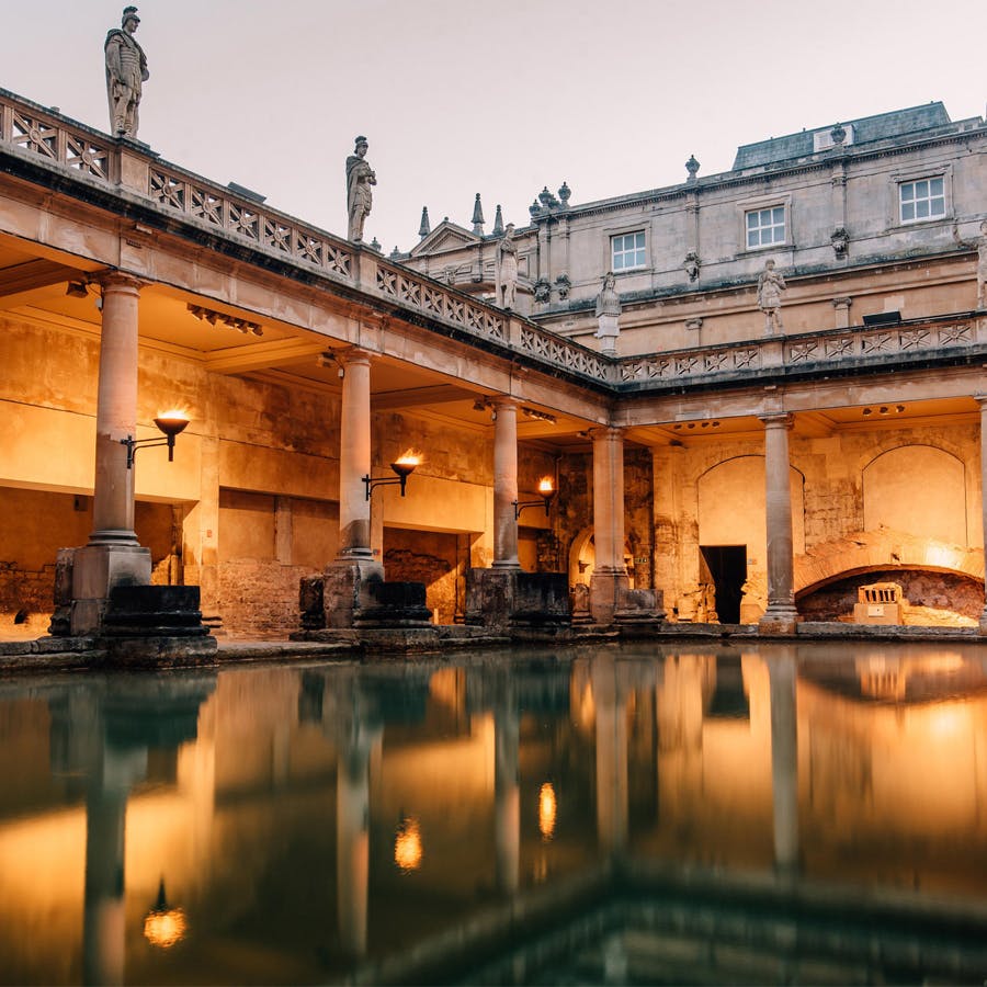 The Roman Baths, Bath - an early hotspot for Italian visitors ...