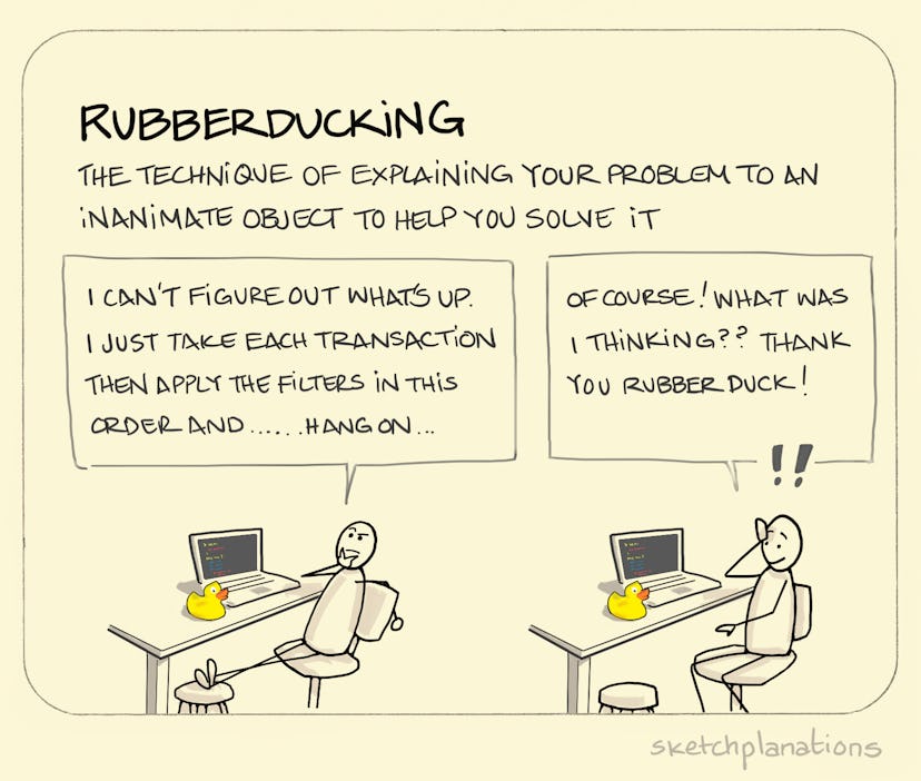 Rubberducking - Sketchplanations