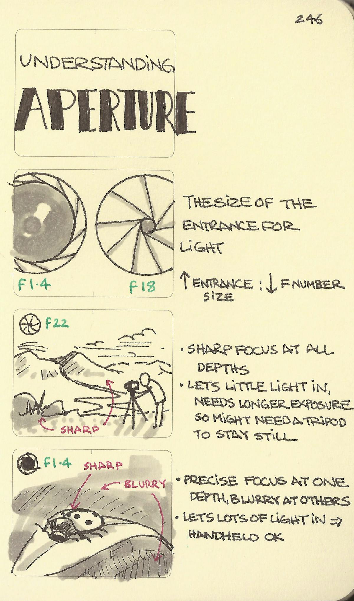 Understanding aperture - Sketchplanations