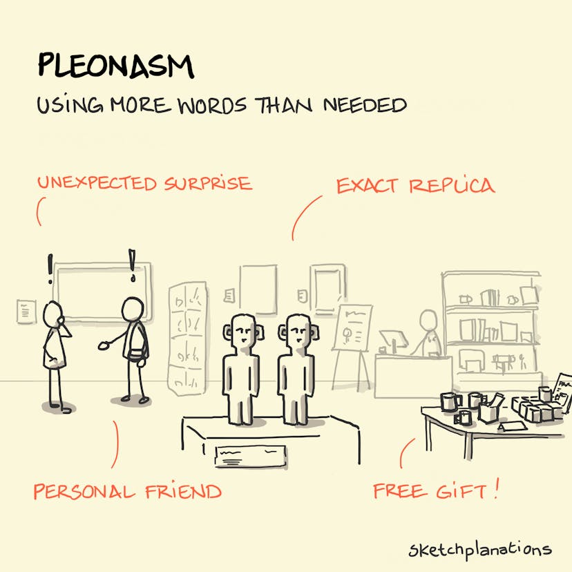 Pleonasm - Sketchplanations