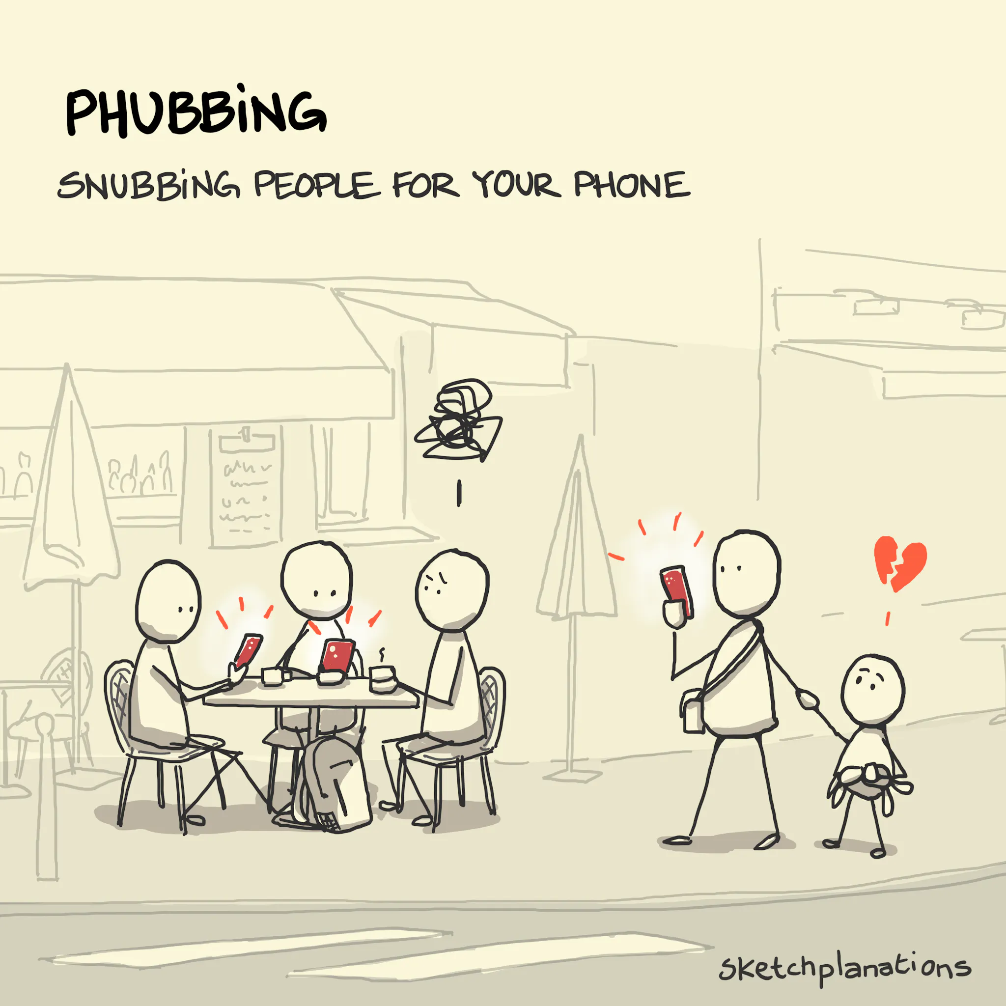 Phubbing: What It Means and Why It Matters - Sketchplanations