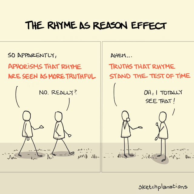 The Rhyme As Reason Effect - Sketchplanations