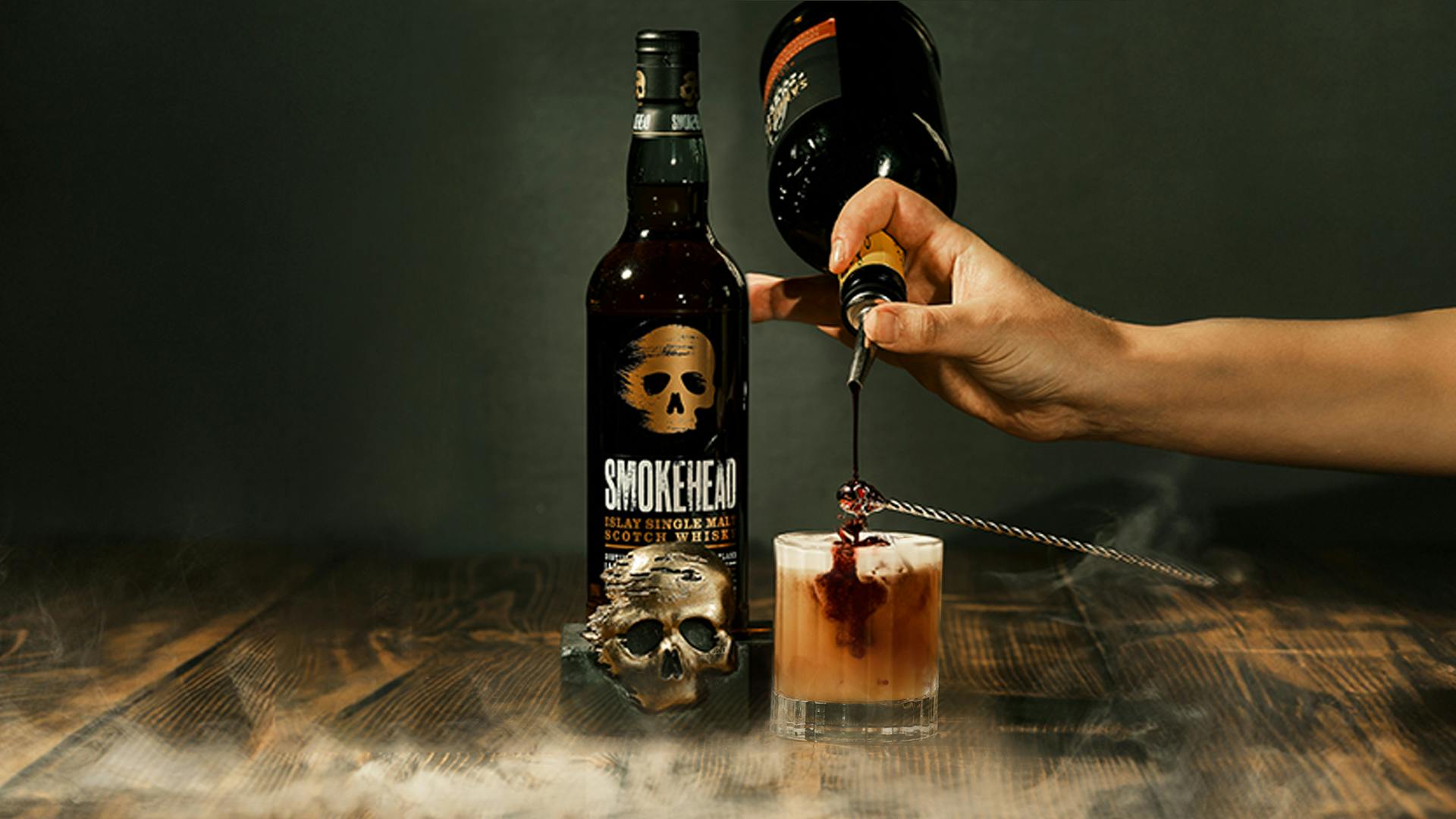 Smokehead | Halloween Cocktail Recipe | Smoked Skull Sour | Ian Macleod ...