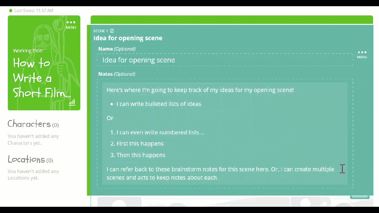 SoCreate - How to Write a Short Film with SoCreate Screenwriting ...