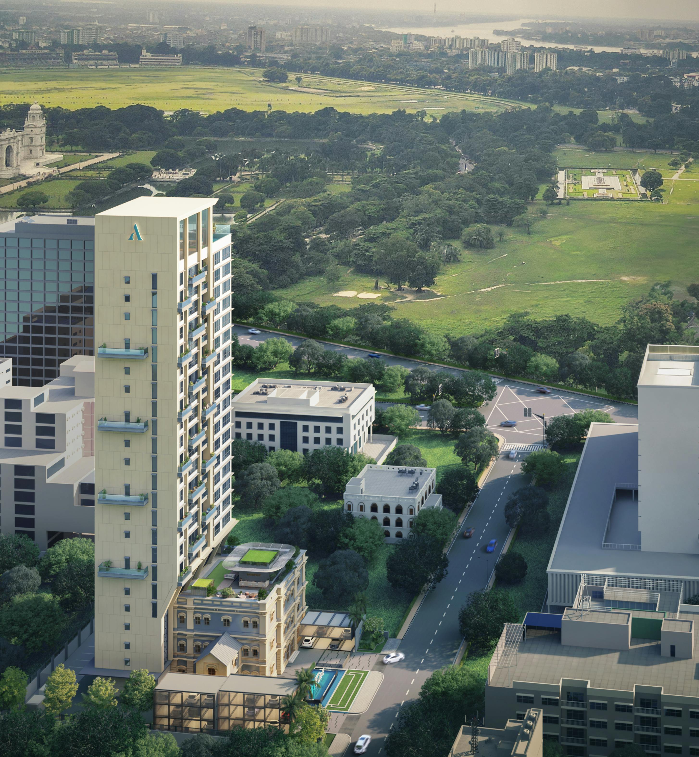 Luxurious 4 BHK Apartments at Merlin Azure, Ho Chi Minh Sarani, Kolkata ...