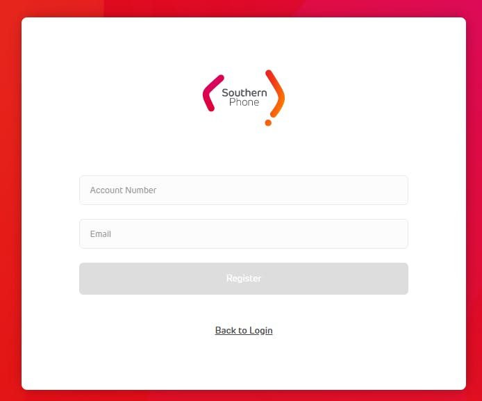 Register for online account access | Southern Phone