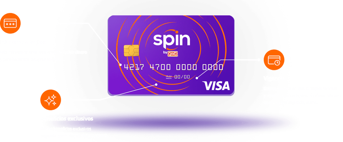 Obtén tu Tarjeta Visa en pocos minutos | Spin by OXXO