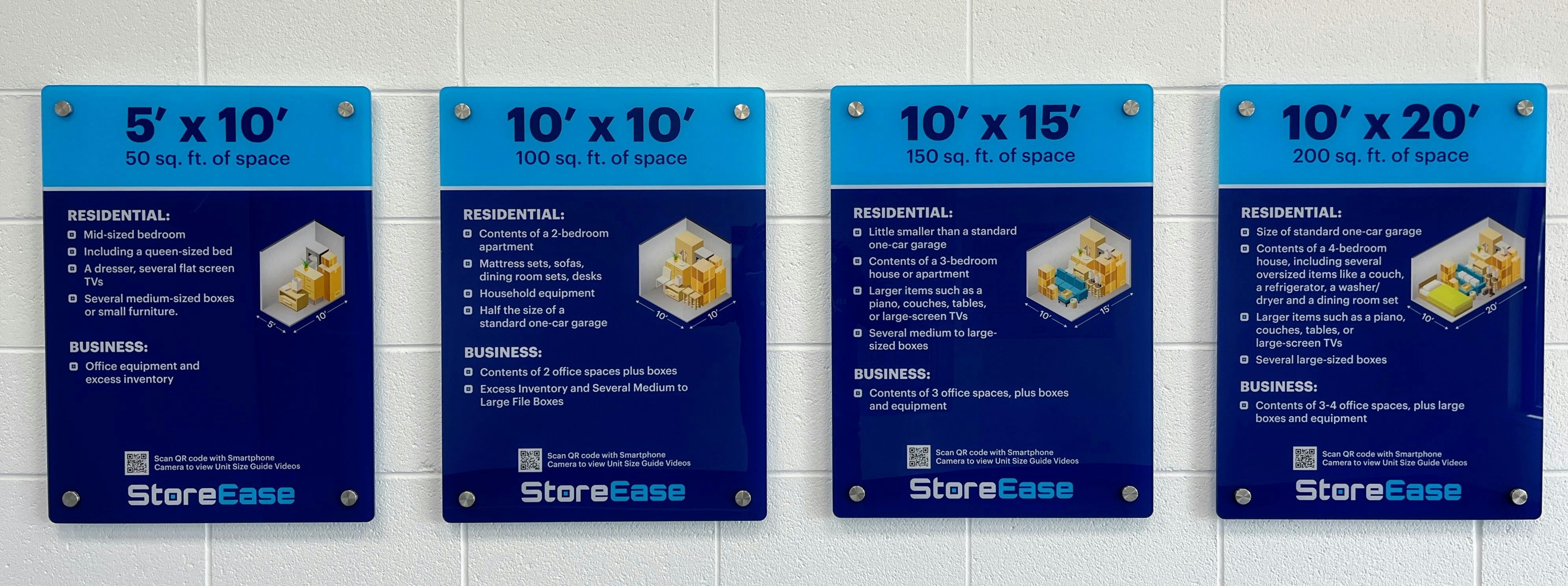 Self Storage Unit Sizes