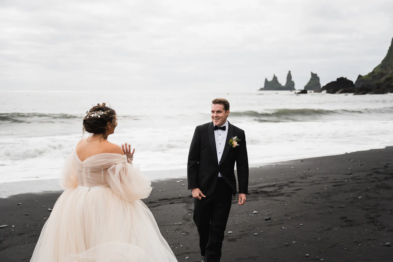 Emma & Mike | Elegant Black Tie Iceland Elopement