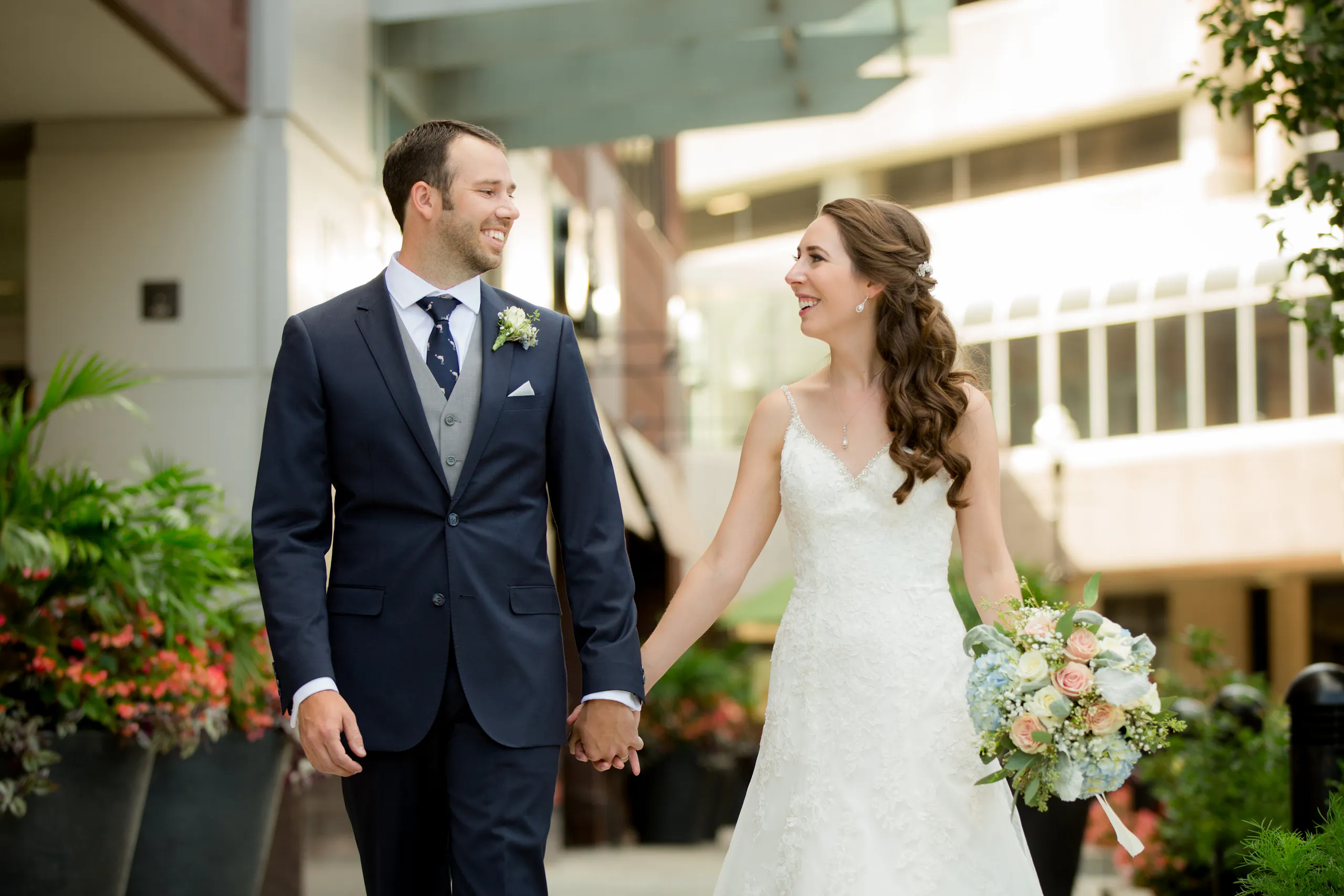 Jonathan and Liese | A Stand Out Navy Three Piece Suit