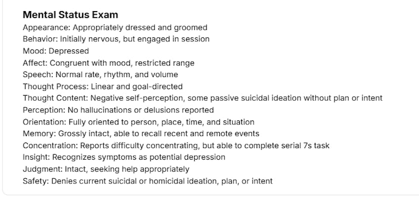 Mental Status Exam (MSE) Cheat Sheet for Therapists