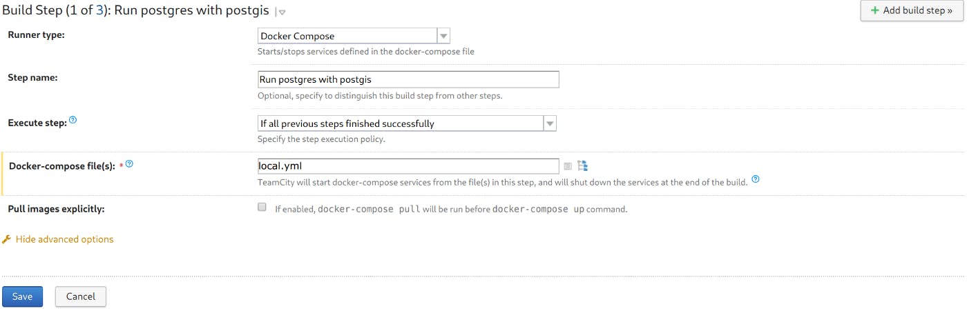 Running Postgres As Requirement In Teamcity Build