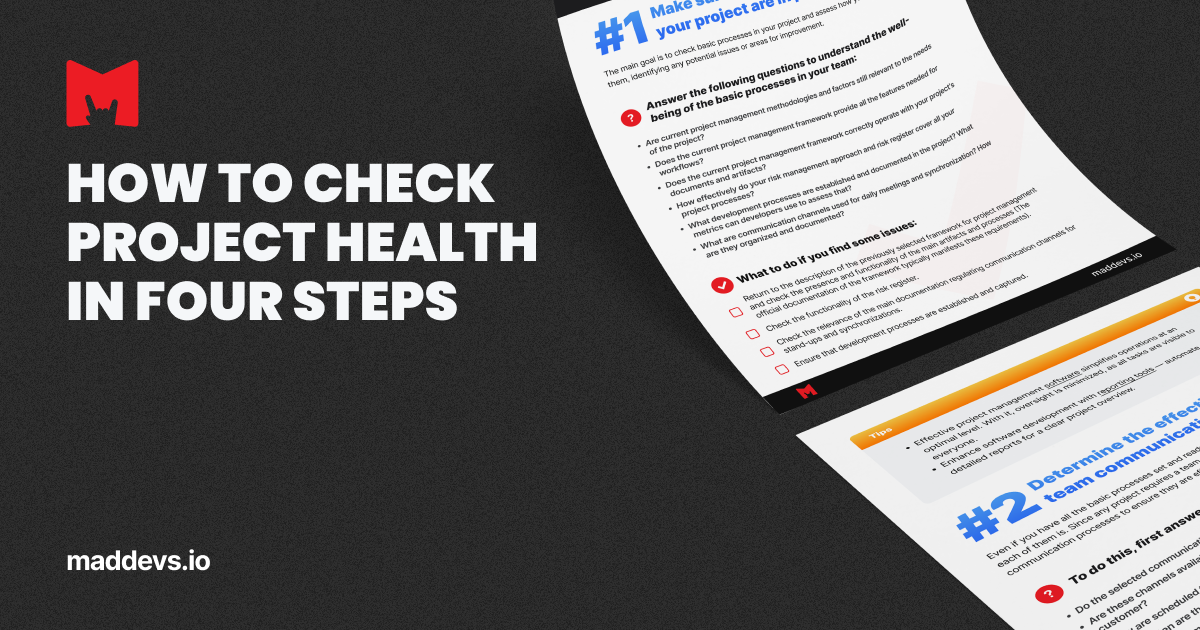 How To Check Project Health In 4 Steps | Checklists