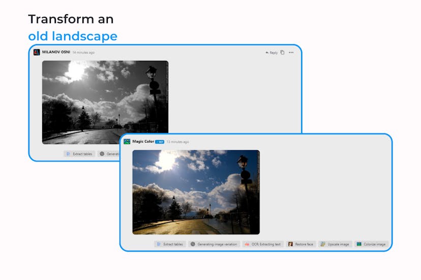 Colorize a photo online with Magic Color