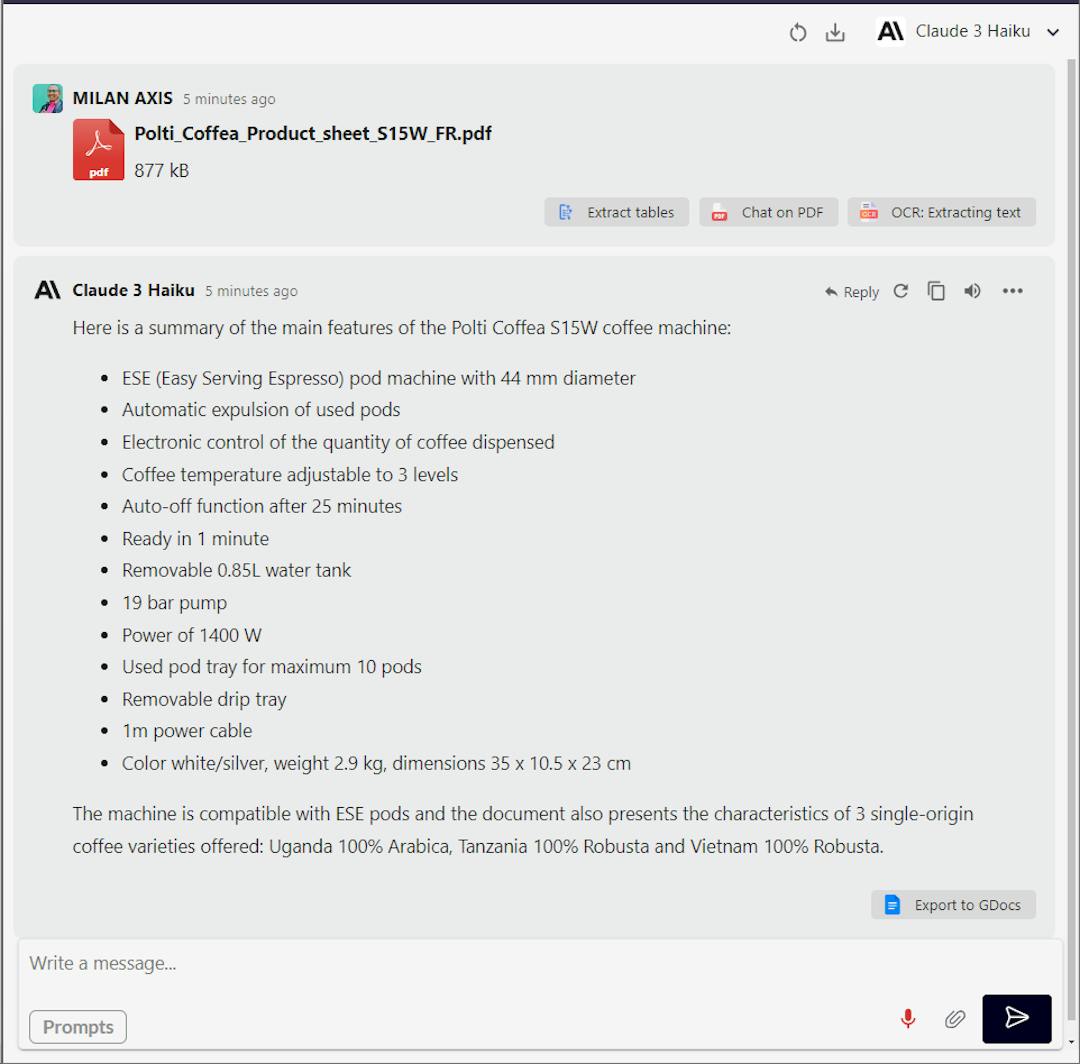 How to use Claude 3 Haiku on Swiftask?