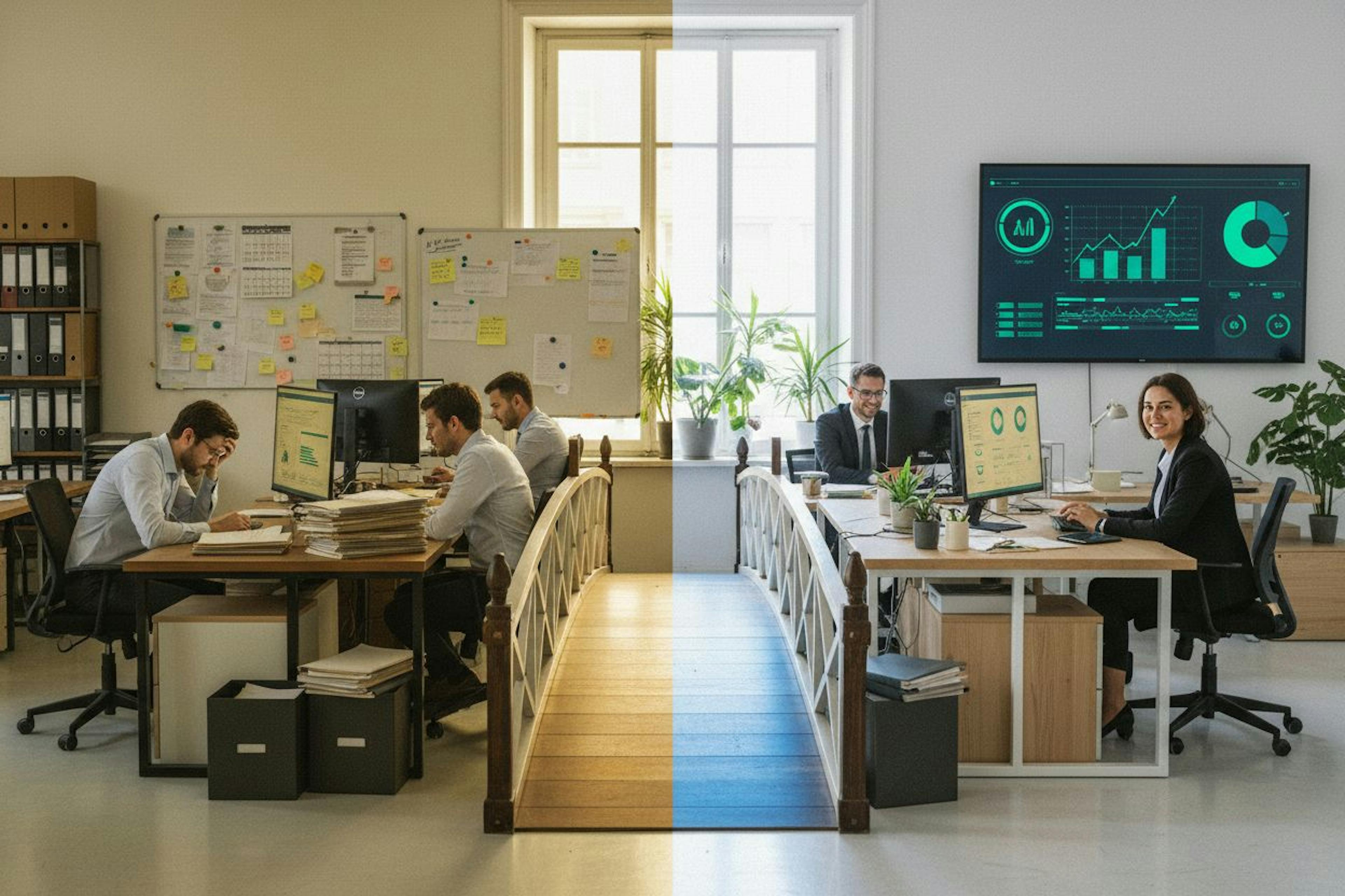 Assistant IA en entreprise moderne