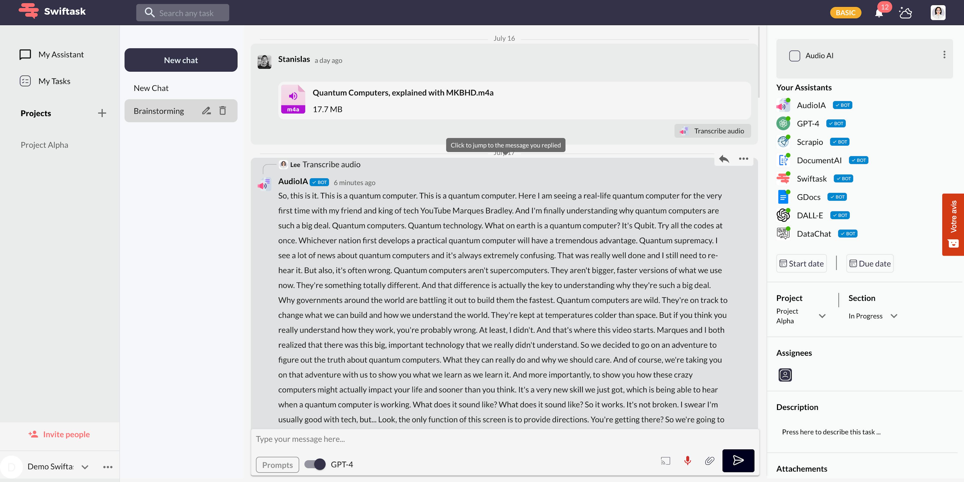 Boost Your Productivity and Creativity with Swiftask - All-in-One AI Assistant