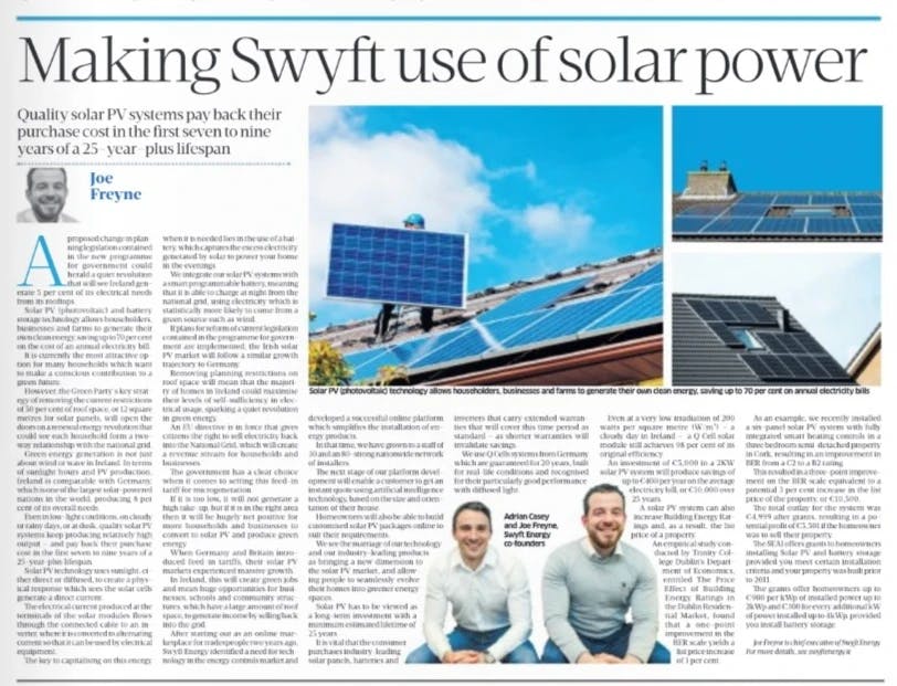 Swyft Energy | Solar PV and Boiler Installation Company