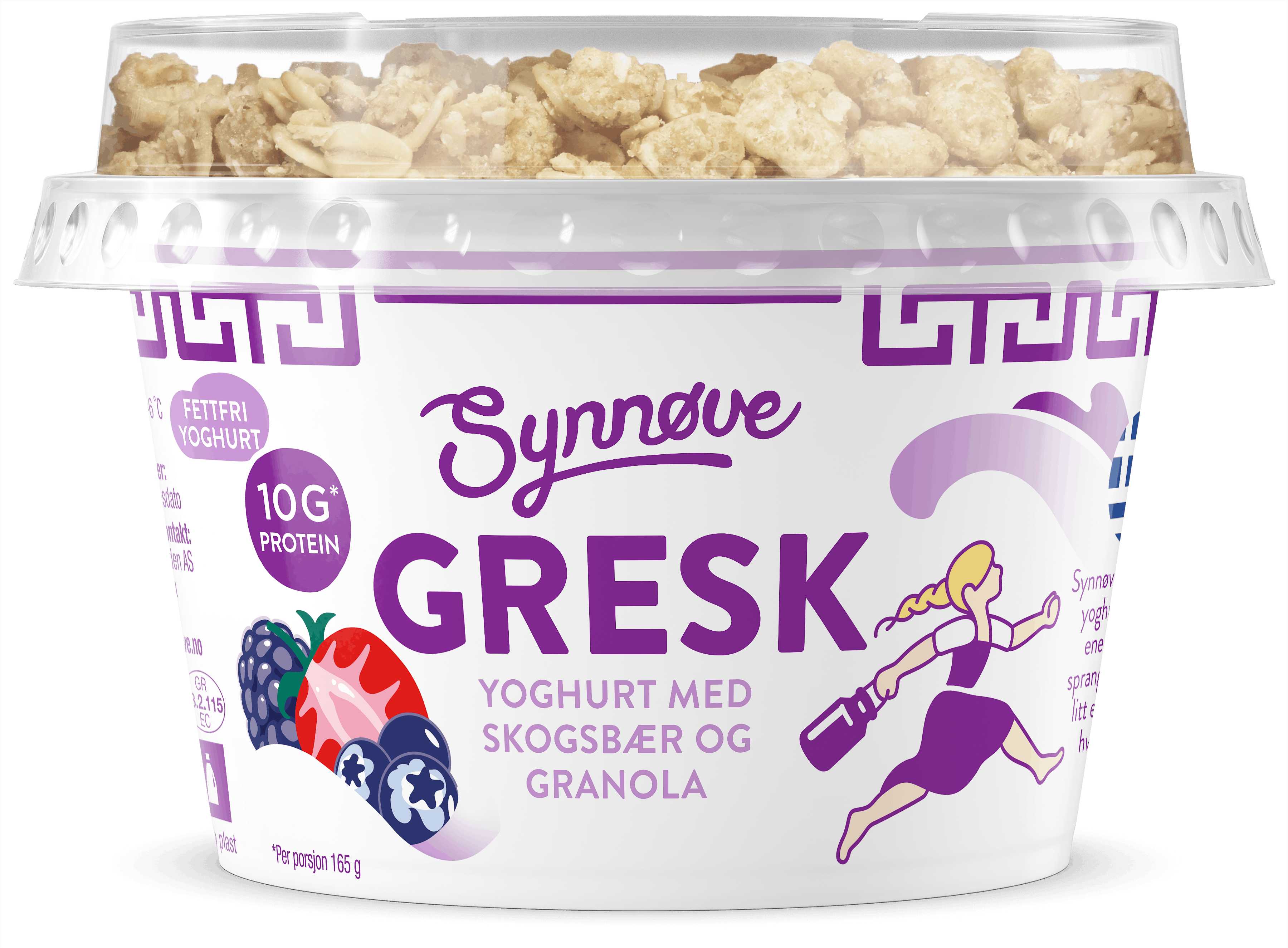 Gresk yoghurt Skogsbær & Granola - Synnøve Finden