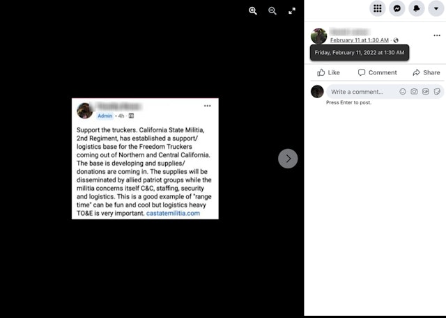 TTP - On Facebook, Far-Right Militias Stoke Trucker Convoy Headed to DC
