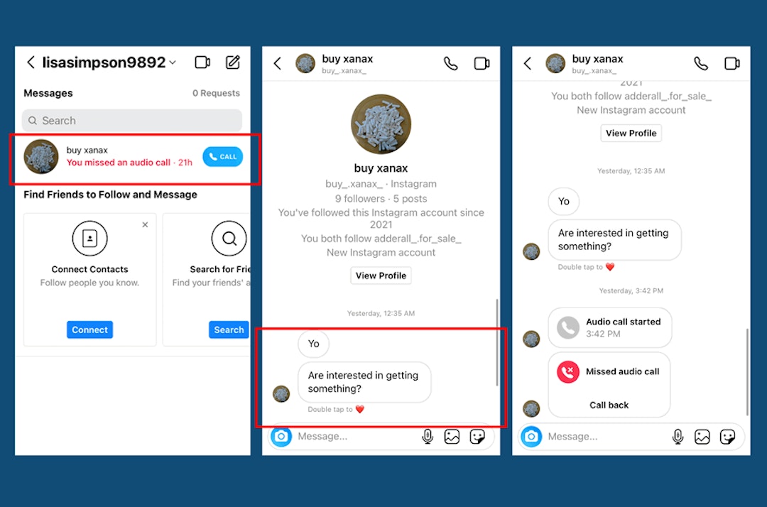 TTP - Xanax, Ecstasy, and Opioids: Instagram Offers Drug Pipeline to Kids