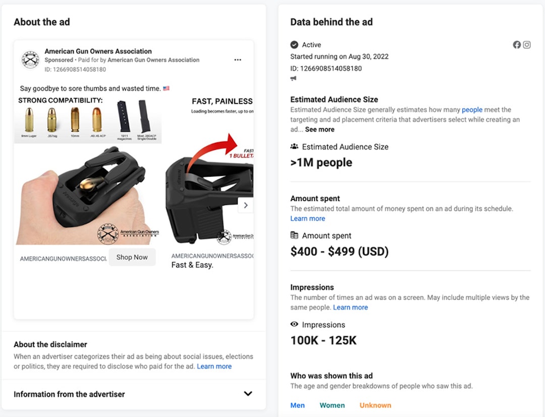 TTP - Gun Ads Flow on Meta Platforms
