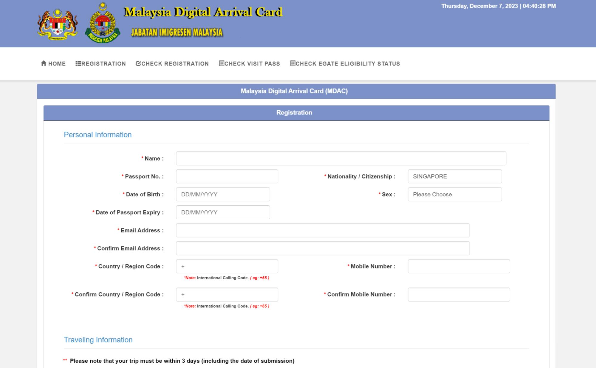 All About Malaysia Digital Arrival Card: Requirements, Fees
