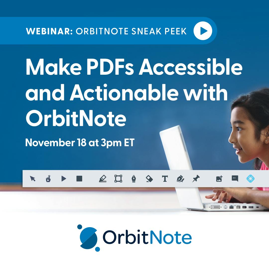 Join our OrbitNote sneak peek webinar on November 18 | Texthelp