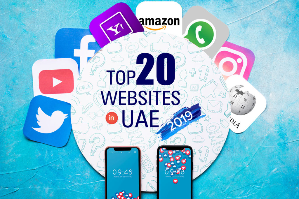 Top UAE websites 2019 (Top 20 Websites Infographics) | The Media Lab