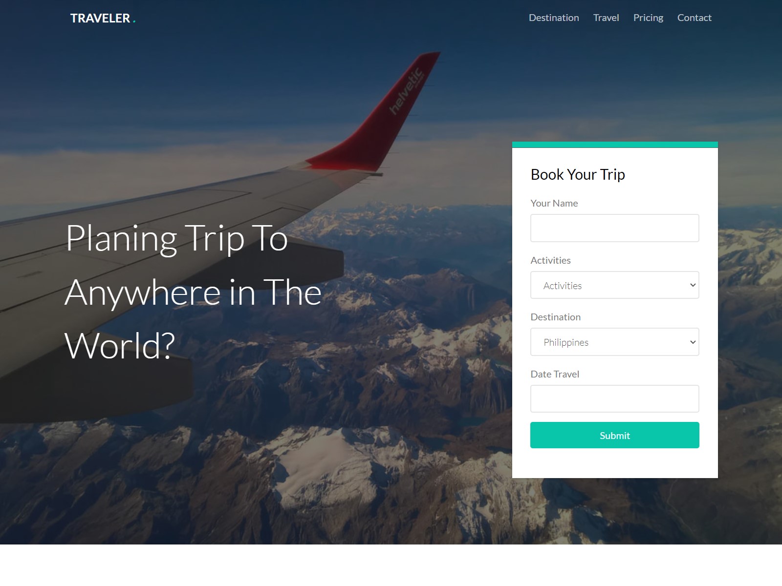 Traveler - Free HTML5 Bootstrap Template | Collect beautiful themes now!