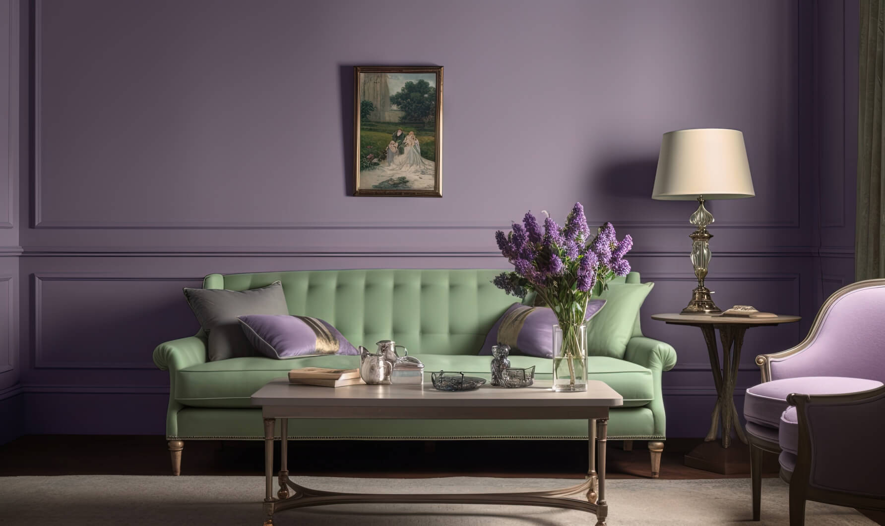 Dusky Purple Paint Colours