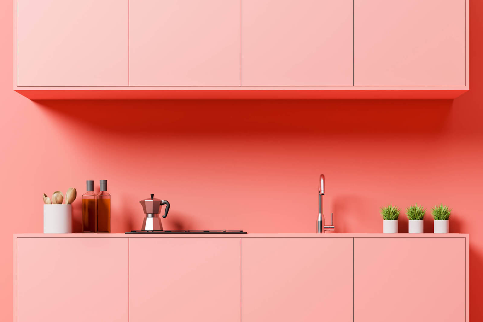 Pink Kitchen Cabinet Paint Colours