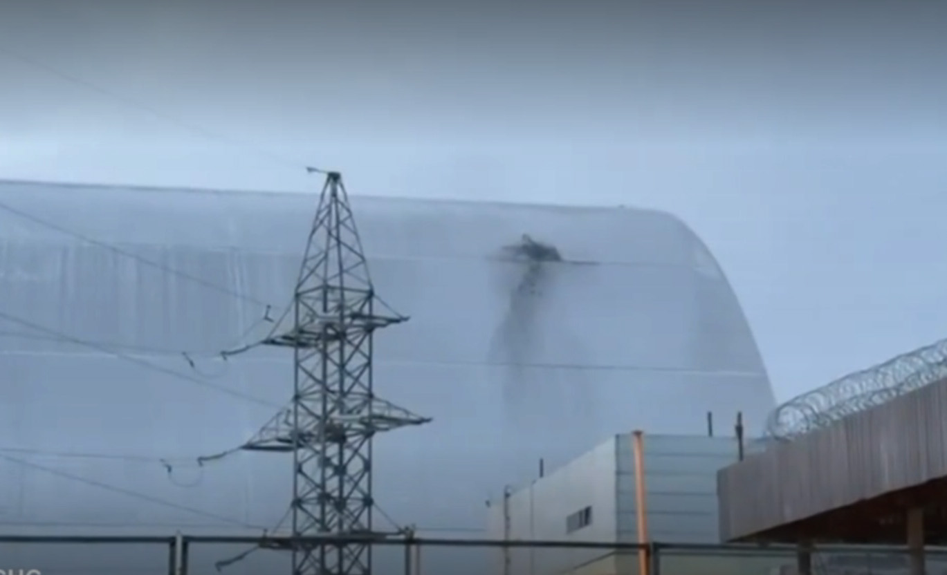Chernobyl radiation shield hit by Russian drone, Ukraine says