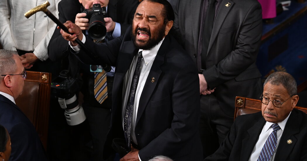 Democrat Al Green removed from Trump’s Congress speech for heckling