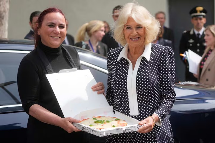 Queen Camilla celebrates anniversary with Italian pizza and ice cream