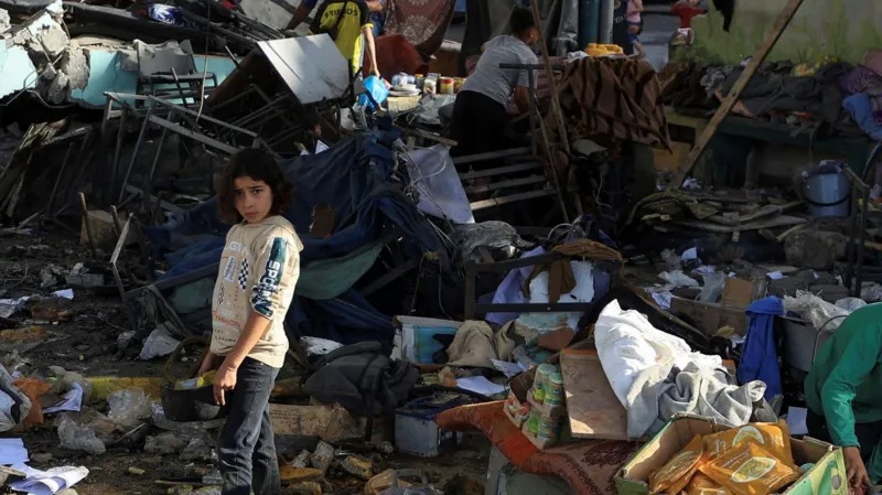 Israeli Strike On Gaza School Sheltering Displaced Palestinians Kills