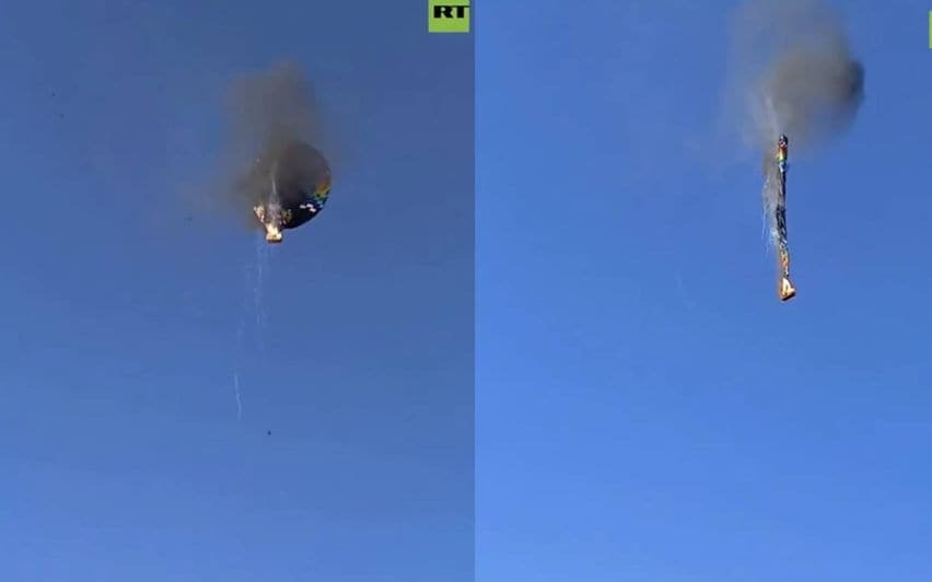 Hot-air balloon catches fire and falls from the sky, killing 8