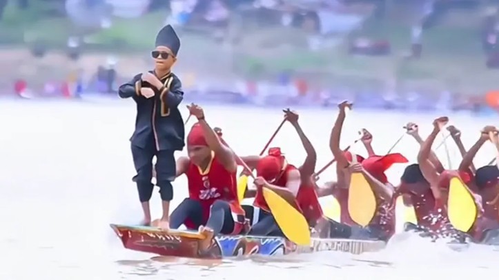The boy behind the viral 'aura farming' boat racing dance