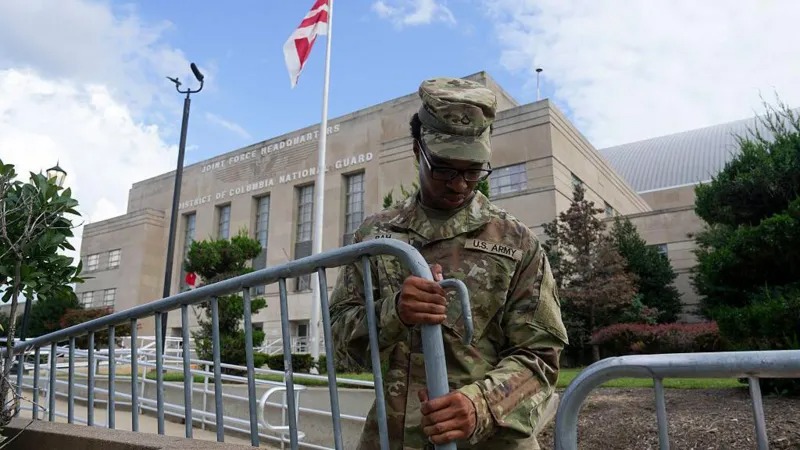 National Guard troops appear in Washington DC