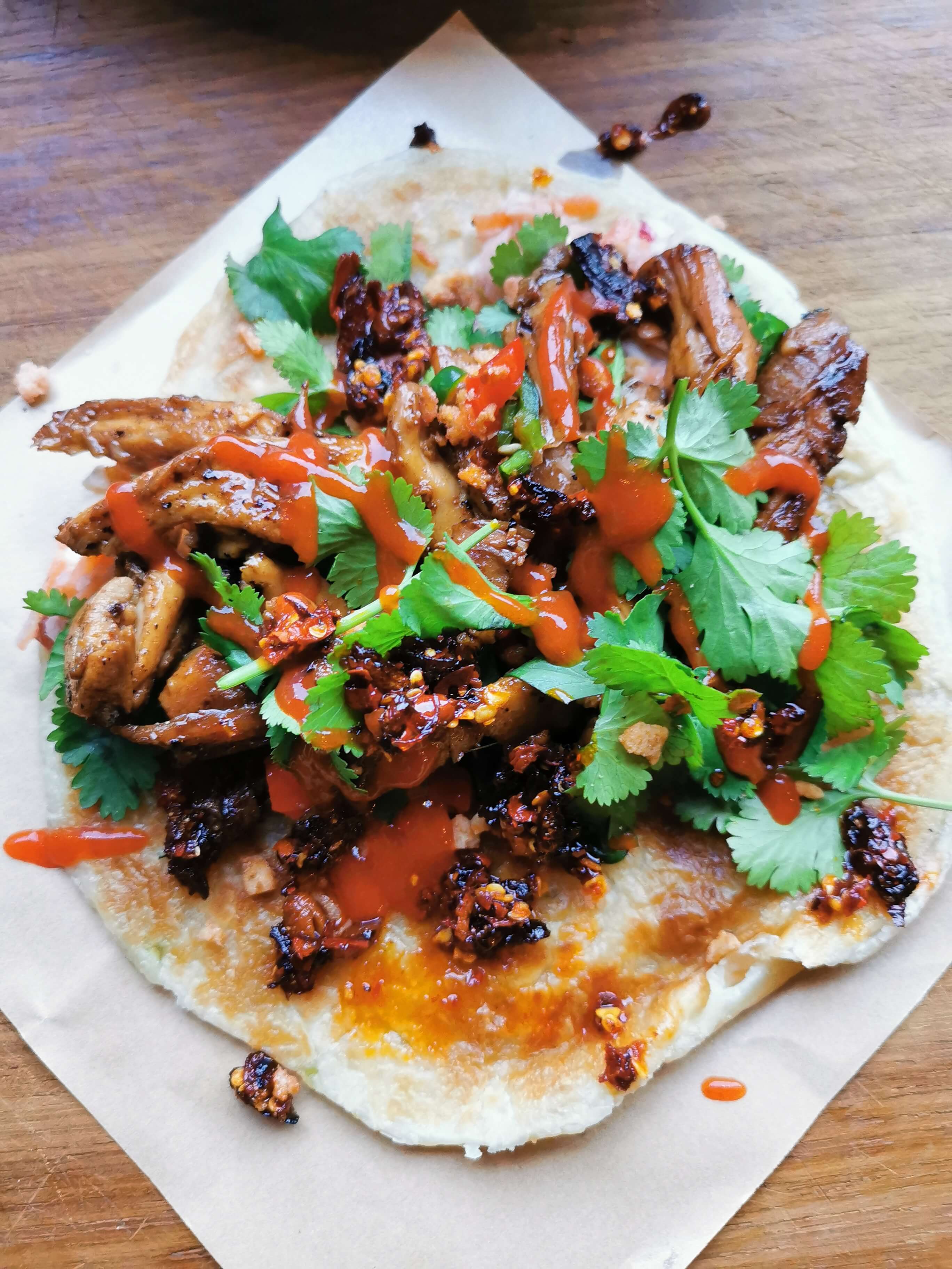 african food in a wrap