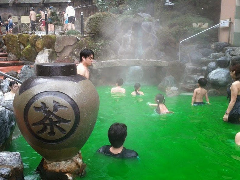 Take a bath in ramen broth, sake, wine or coffee at Yunessun spa resort ...