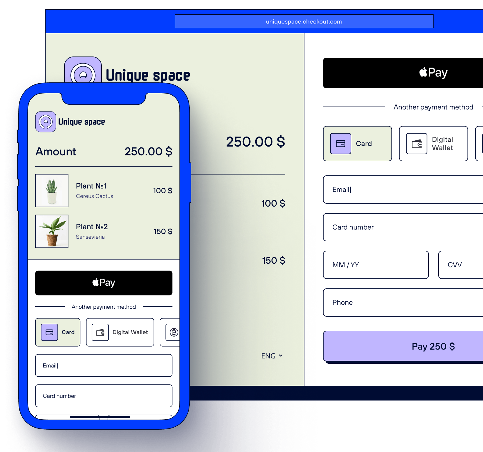 Checkout page — Tranzzo
